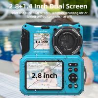 China Vintage 4K 56MP 16X Zoom Dual Screen Waterproof Digital Camera With Anti Shake  LED Light and Auto Focus for Swimming and Diving for sale
