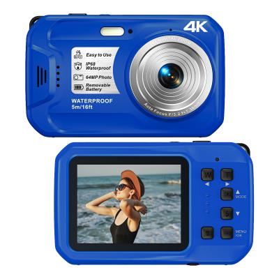 China Retro Vintage  4K 64MP HD Waterproof Camera With IP68 5M Waterproof Auto Focus 16X Digital Zoom Underwater Camera for Snorkeling for sale