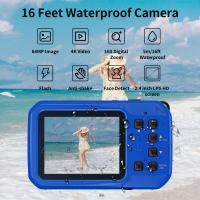China Retro Vintage  4K 64MP HD Waterproof Camera With IP68 5M Waterproof Auto Focus 16X Digital Zoom Underwater Camera for Snorkeling for sale