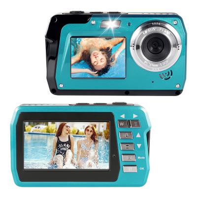 China 4K Waterproof Digital Camera 56MP Dual Screen 18X Zoom 10FT Underwater Camera for Diving Snorkeling Sports Camera for sale