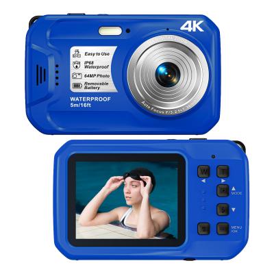 China Retro Vintage HD 4K 64MP Waterproof Camera IP68 5M Waterproof Auto Focus 16X Digital Zoom Underwater Camera for Snorkeling for sale