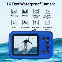 China Retro Vintage HD 4K 64MP Waterproof Camera IP68 5M Waterproof Auto Focus 16X Digital Zoom Underwater Camera for Snorkeling for sale