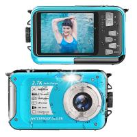 China Retro HD 2.7K Waterproof Camera  IP68 5M Waterproof Auto Focus 16X Digital Zoom Underwater Camera for Swimming and Diving for sale