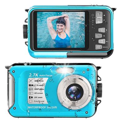 China Retro HD 2.7K Waterproof Camera  IP68 5M Waterproof Auto Focus 16X Digital Zoom Underwater Camera for Swimming and Diving for sale