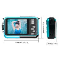 China Retro HD 2.7K Waterproof Camera  IP68 5M Waterproof Auto Focus 16X Digital Zoom Underwater Camera for Swimming and Diving for sale
