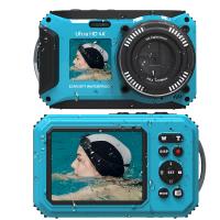 China Vintage 4K 56MP Waterproof Digital Camera Dual Screen Anti Shake 16X Zoom LED Light for Swimming and Diving for sale