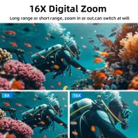 China Vintage 4K 56MP Waterproof Digital Camera Dual Screen Anti Shake 16X Zoom LED Light for Swimming and Diving for sale