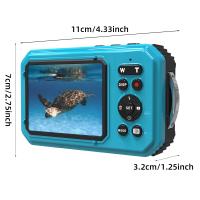 China Vintage 4K 56MP Waterproof Digital Camera Dual Screen Anti Shake 16X Zoom LED Light for Swimming and Diving for sale