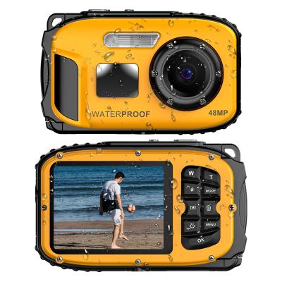 China HD 1080P Waterproof Camera 48MP Photo  IP68 5M Waterproof  2.4 Inch IPS Screen Auto Focus 4X Digital Zoom for Swimming Diving for sale