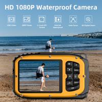 China HD 1080P Waterproof Camera 48MP Photo  IP68 5M Waterproof  2.4 Inch IPS Screen Auto Focus 4X Digital Zoom for Swimming Diving for sale