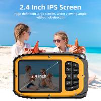 China HD 1080P Waterproof Camera 48MP Photo  IP68 5M Waterproof  2.4 Inch IPS Screen Auto Focus 4X Digital Zoom for Swimming Diving for sale