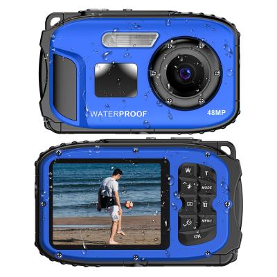 China Retro HD 1080P Waterproof Camera 2.4 Inch Screen IP68 5M Waterproof Auto Focus 4X Digital Zoom Underwater Camera for Diving for sale