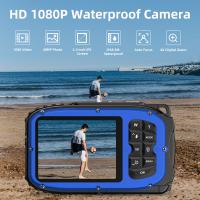 China Retro HD 1080P Waterproof Camera 2.4 Inch Screen IP68 5M Waterproof Auto Focus 4X Digital Zoom Underwater Camera for Diving for sale