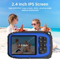 China Retro HD 1080P Waterproof Camera 2.4 Inch Screen IP68 5M Waterproof Auto Focus 4X Digital Zoom Underwater Camera for Diving for sale