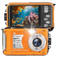 China 4K 56MP Waterproof Camera 2.7 Inch Screen 16X Digital Zoom 10FT Underwater Anti-Shake Snorkeling  Swimming and Diving Camera for sale