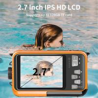 China 4K 56MP Waterproof Camera 2.7 Inch Screen 16X Digital Zoom 10FT Underwater Anti-Shake Snorkeling  Swimming and Diving Camera for sale