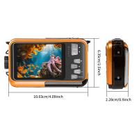 China 4K 56MP Waterproof Camera 2.7 Inch Screen 16X Digital Zoom 10FT Underwater Anti-Shake Snorkeling  Swimming and Diving Camera for sale