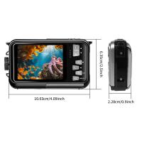 China 4K 56MP HD Waterproof Camera 2.7'' Screen 10FT 3M Underwater Swimming Camera 16X Digital Zoom Camera for Snorkeling and  Diving for sale