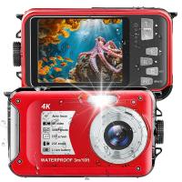 China Retro Vintage 4K 56MP HD Waterproof Camera 2.7'' Screen 10FT/3M Underwater Swimming Camera 16X Digital Zoom Camera for Fishing for sale