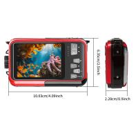 China Retro Vintage 4K 56MP HD Waterproof Camera 2.7'' Screen 10FT/3M Underwater Swimming Camera 16X Digital Zoom Camera for Fishing for sale