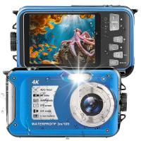 China Retro 4K 56MP HD Waterproof Camera 2.7'' Screen 10FT/3M Underwater Camera 16X Digital Zoom Camera for Snorkeling Swimming Diving for sale