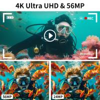China Retro 4K 56MP HD Waterproof Camera 2.7'' Screen 10FT/3M Underwater Camera 16X Digital Zoom Camera for Snorkeling Swimming Diving for sale