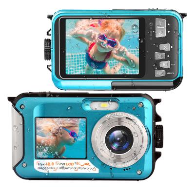 China HD 2.7K 48MP Waterproof Underwater Digital Camera 2.7 Inch and 1.8-Inch Dual Screen Portable Fool Snorkeling Camera for Swimming for sale