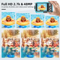 China HD 2.7K 48MP Waterproof Underwater Digital Camera 2.7 Inch and 1.8-Inch Dual Screen Portable Fool Snorkeling Camera for Swimming for sale