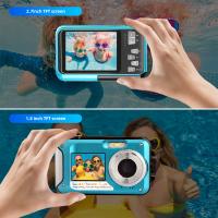 China HD 2.7K 48MP Waterproof Underwater Digital Camera 2.7 Inch and 1.8-Inch Dual Screen Portable Fool Snorkeling Camera for Swimming for sale