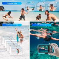 China HD 2.7K 48MP Waterproof Underwater Digital Camera 2.7 Inch and 1.8-Inch Dual Screen Portable Fool Snorkeling Camera for Swimming for sale