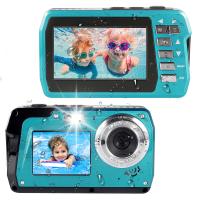 China Waterproof Camera 56MP Underwater Cameras UHD 4K/30FPS Video Recorder Dual Screens 10FT Digital Swimming Camera for Snorkeling for sale