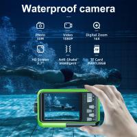 China 1080P HD 2.7 Inch TFT Screen 10FT 3M CMOS  Underwater Digital Camera with 16X Digital Zoom Waterproof Vlogging  Camera for Kids for sale