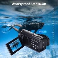 China 4K Video Camera Camcorder 16.4Ft Waterproof Ultra HD 18X Zoom Underwater Camera Vlogging  for Youtube for sale