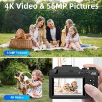 China Newest 4K Digital Cameras With WiFi Autofocus 18X Digital Zoom 3.0 Inch IPS Screen QHD 56MP 4k SLR Vlogging Camera for Youtube for sale