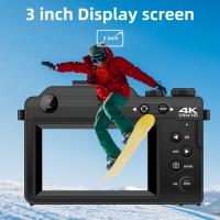 China Hot Sale Professional 4K Digital Cameras Auto Focus 18x Digital Zoom,3'' IPS Screen,Vlogging Camera for Youtube for sale