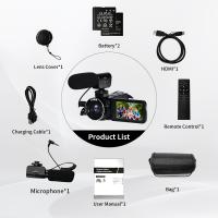 China Professional Hot Sale 4K HD Travel Handy Video Camera Camcorder Vlogging Camera for Youtube for sale