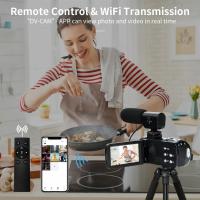 China Wholesale Factory Price Newest Style Portable 4K HD 18x Zoom Handheld Vlogging Camera CMOS 120 Wide Angle Microphones WiFi Cam for sale