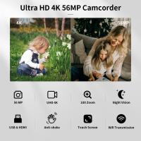 China Newest Hd 4K Video Camera Camcorder 3.0 Inch Touch Screen Wifi Ir Night Vision Vlogging Camera for Youtube for sale