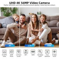 China UHD 4K Video Camera 18X Digital Zoom 3.0 Inch IPS Screen Camcorder Vlogging Camera for YouTube with Wifi &Night Vision for sale