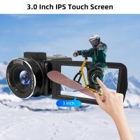 China UHD 4K Video Camera 18X Digital Zoom 3.0 Inch IPS Screen Camcorder Vlogging Camera for YouTube with Wifi &Night Vision for sale