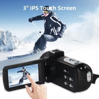 China Newest 4K Video Camera Camcorder UHD Fill Light 3.0 IPS Touch Screen 18X  Zoom Vlogging Camera for YouTube Live Streaming for sale