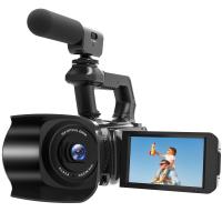 China 2.7K Video Camera Camcorder,16X Optical Zoom 4.0 Inch IPS Screen for  Vlogging Live Streaming Camera Recorder With Microphone for sale