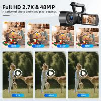 China 2.7K Video Camera Camcorder,16X Optical Zoom 4.0 Inch IPS Screen for  Vlogging Live Streaming Camera Recorder With Microphone for sale