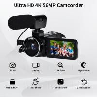 China Newest Hd 4K Video Camera Camcorder 3.0 Inch Touch Screen Wifi Ir Night Vision Vlogging Camera for Youtube with Micro for sale