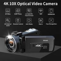 China 4K 30MP 10X Optical Zoom Video Camera Camcorder 3.0 Inch IPS Touch Screen With Wifi&Remote Control&Anti-Shake&Macro Vlog Camera for sale