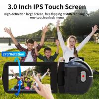 China 4K 30MP 10X Optical Zoom Video Camera Camcorder 3.0 Inch IPS Touch Screen With Wifi&Remote Control&Anti-Shake&Macro Vlog Camera for sale