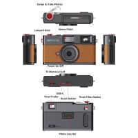 China Retro Mini Screenless Digital Camera No Screen 8MP Camping Party Outdoor Camera with 3 Mode Filters Xenon Flash for Christmas for sale