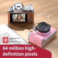 China Mini Vintage 1080P 64MP HD Digital Camera With 2.4 Inch Screen and 800mAh Battery for Children Students Vlog As Christmas Gifts for sale