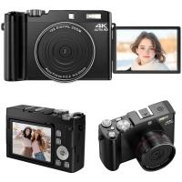 China 4K 64MP CMOS Retro Cheap Digital Camera 18X Digital Zoom Anti Shake 2.8 Inch Flip Screen Vlog Camera for Vlog As Christmas Gift for sale