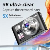 China 5K Ultra Clear Cheap Digital Camera with 5X Optical Zoom 64MP CMOS Image Stabilization for Vlog Photography Full HD Video for sale